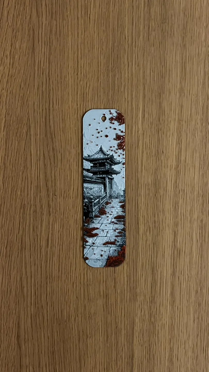 Japanese Castle & Cherry Blossom Bookmark Hueforge by Azi's Design ...