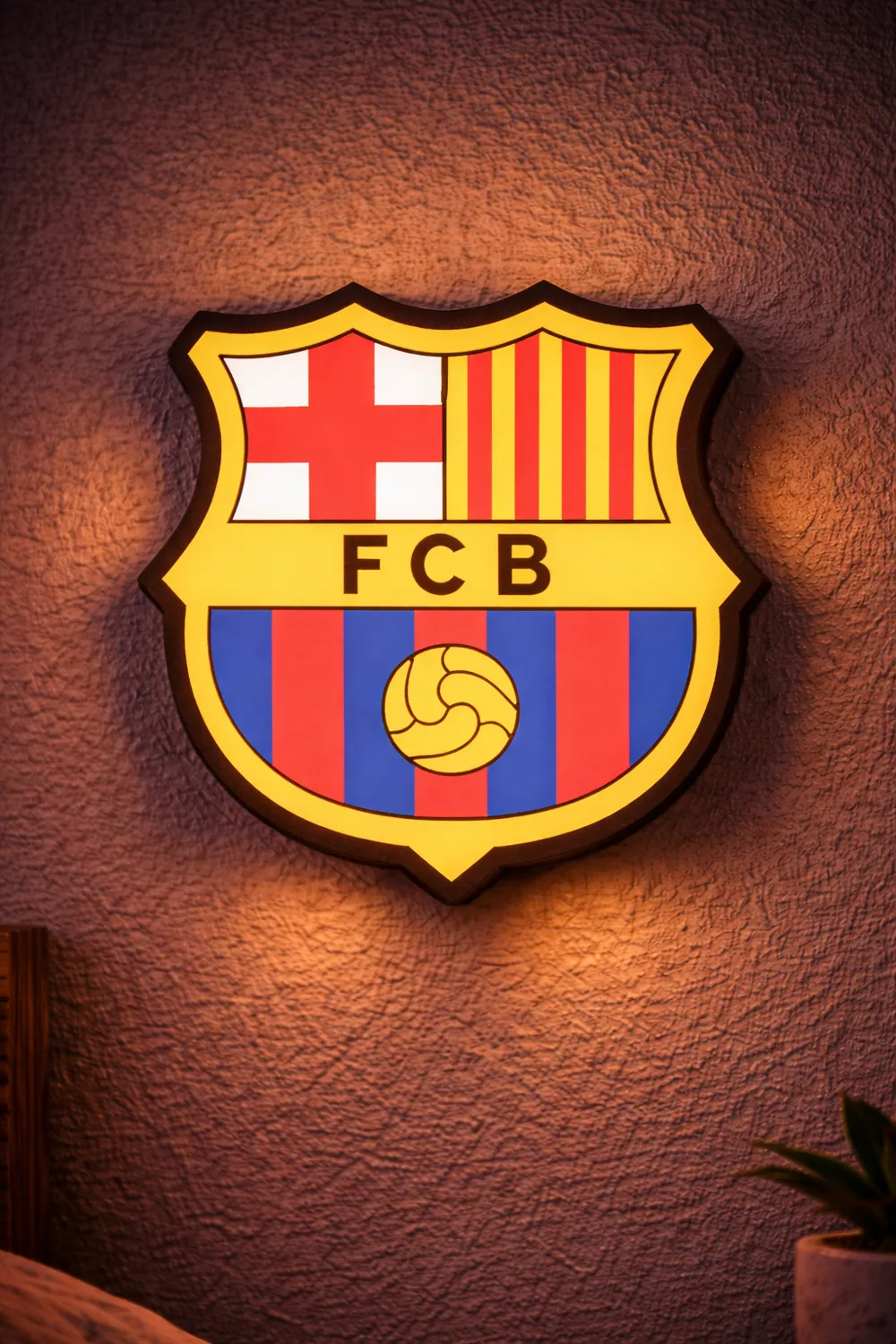 FC Barcelona Wall Lightbox - Free 3D Print Model - MakerWorld