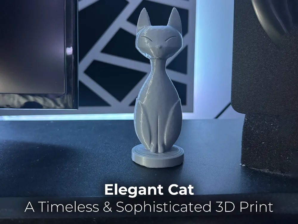 Elegant Cat – A Timeless & Sophisticated 3D Print by Maker Flow ...