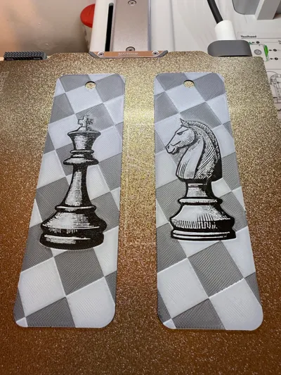 Chess Bookmarks (HueForge) by extrakaese - MakerWorld