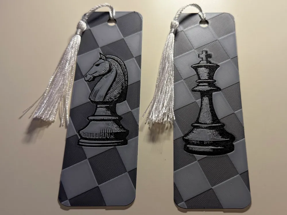 Chess Bookmarks (HueForge) by extrakaese - MakerWorld