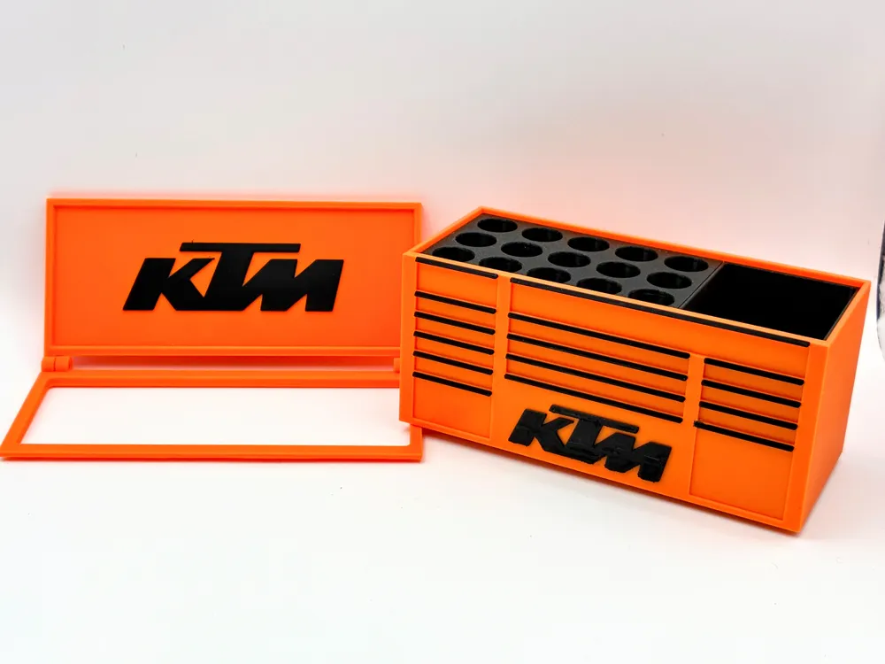 Lid - KTM motorcycle inspired toolbox desk pen - Free 3D Print Model ...