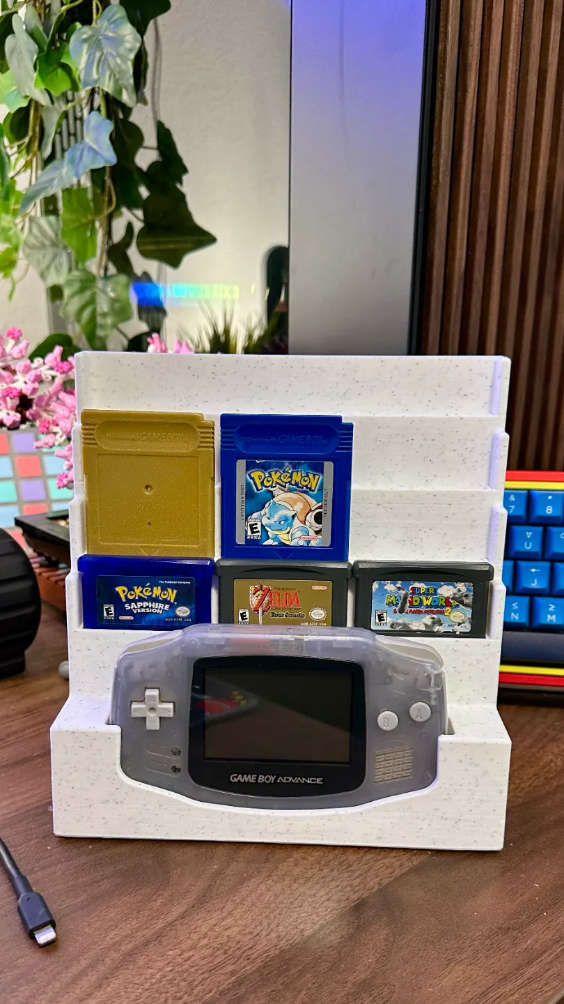Soporte de exhibición para Gameboy Advance y cartuchos con CAD por ...