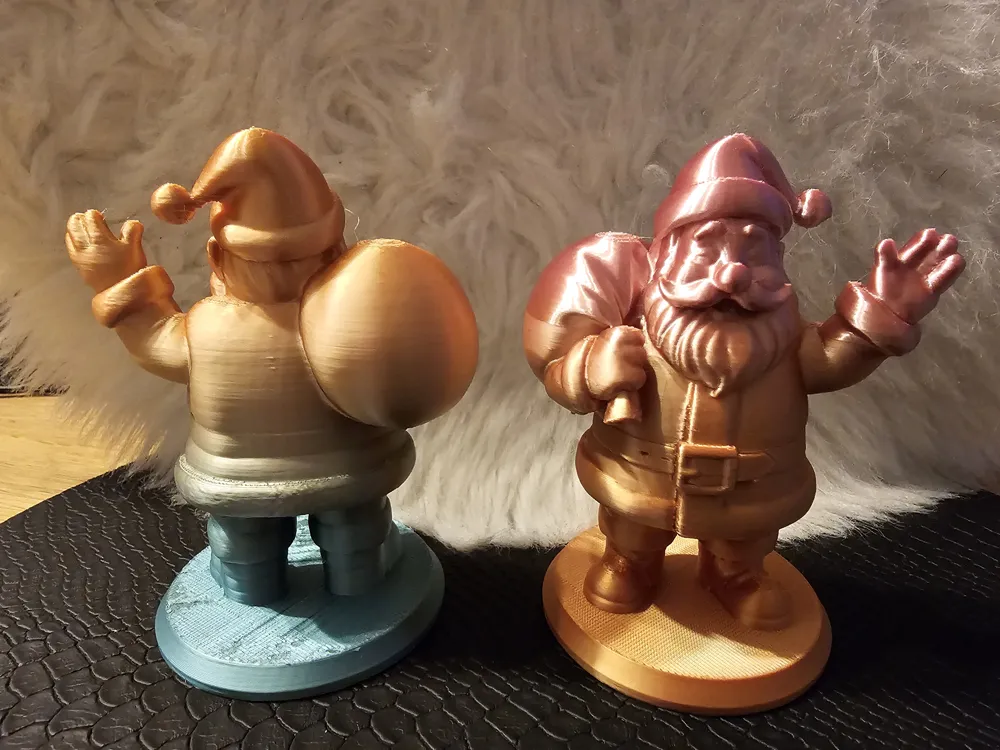 Santa Claus 3D Single Color, Color Accents & Full Color - Free 3D Print ...