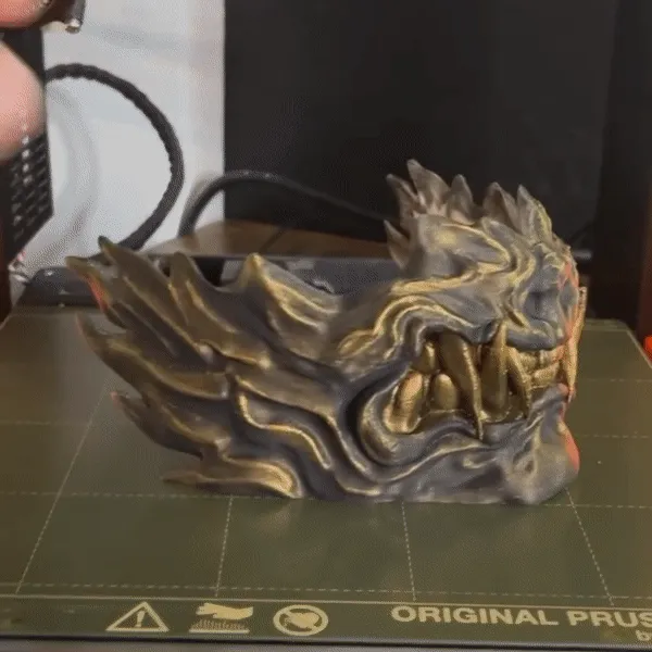 Samurai Dragon Mask - Free 3D Print Model - MakerWorld