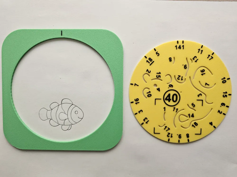 Twist Art 40 Clownfish - Rotary Drawing Stencil by THIMM1 MakerWorld ...