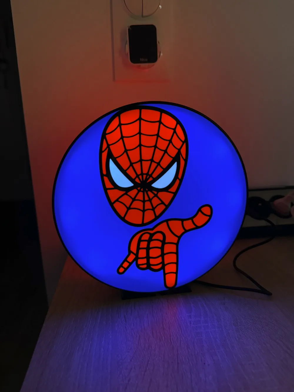 Lightbox Lamp LED Spiderman Lampe boite lumineuse lumiere 1AMS 4 colors by guillaume76620 ...