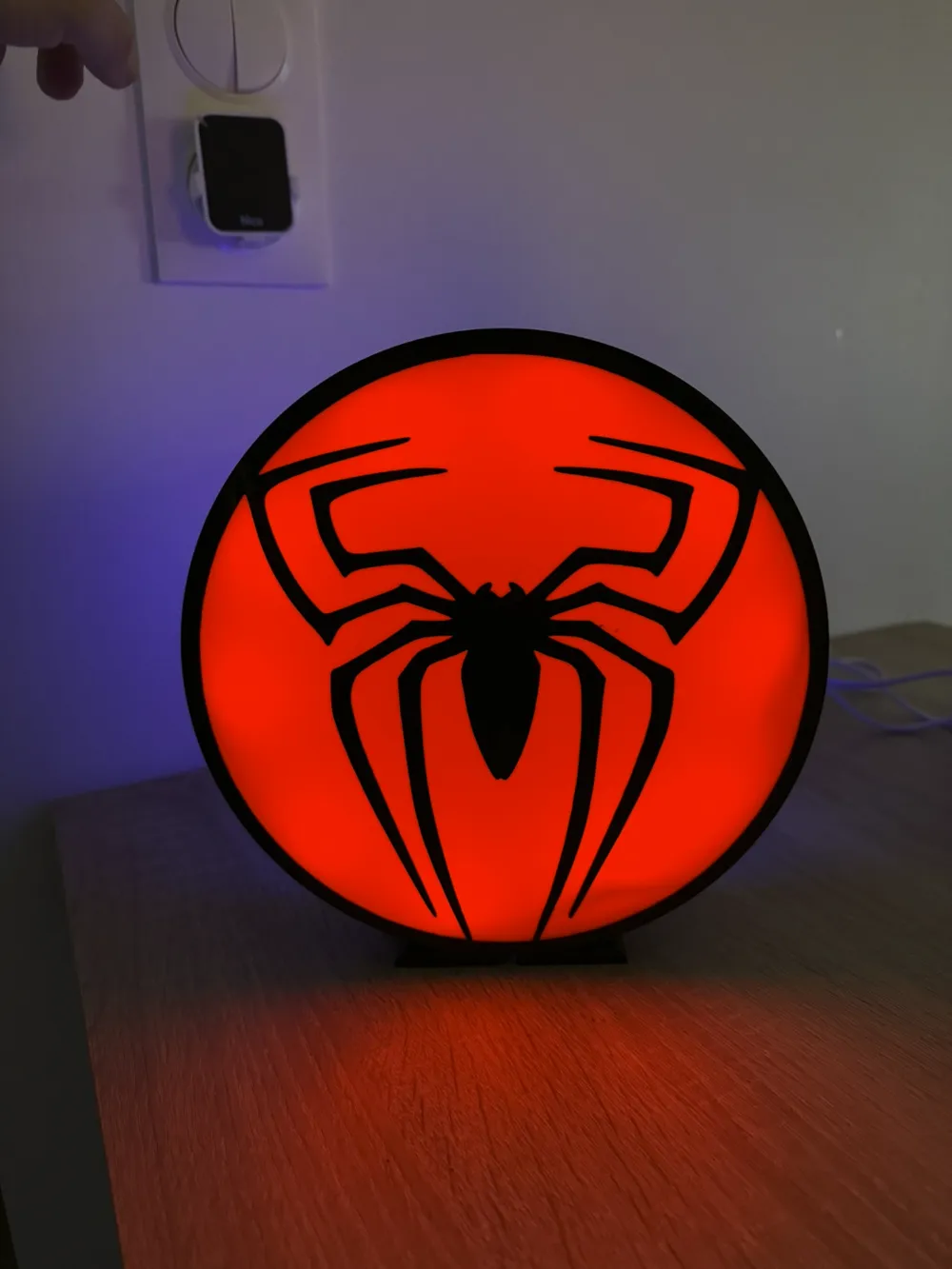 Lightbox Lamp LED Spiderman Lampe boite lumineuse lumiere 1AMS 4 colors ...