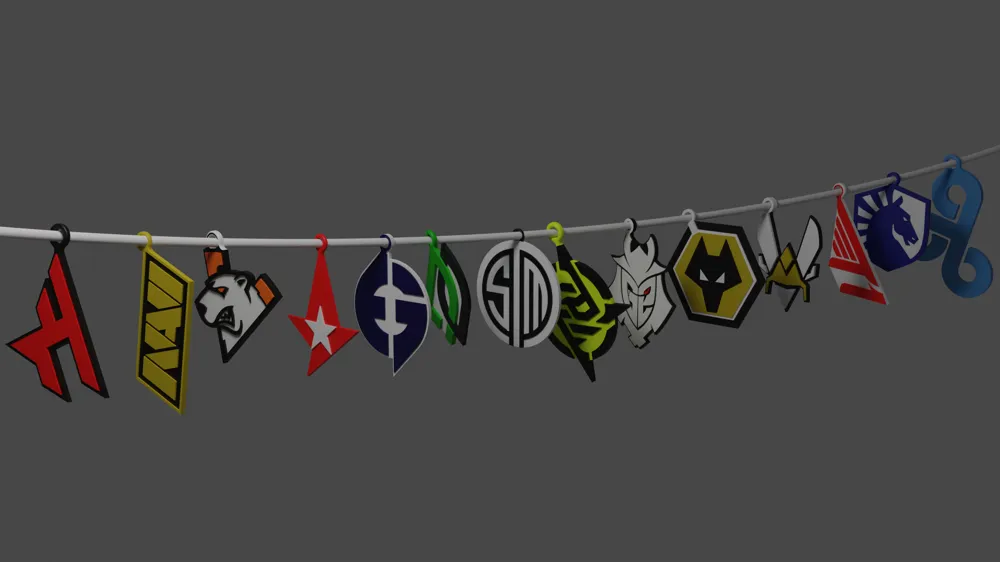 Esport Teams Keychain Collection by Team Guapos - MakerWorld