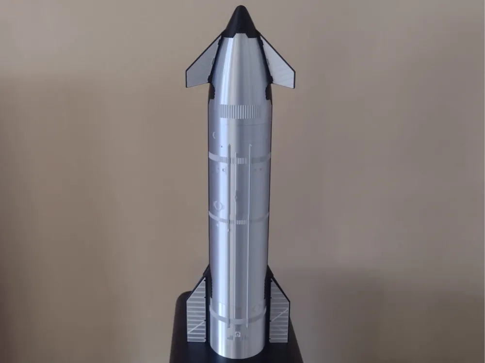 Ship 33 Block 2 (1:100) Space X (two-tone) by Larsvommars MakerWorld: Download Free 3D Models