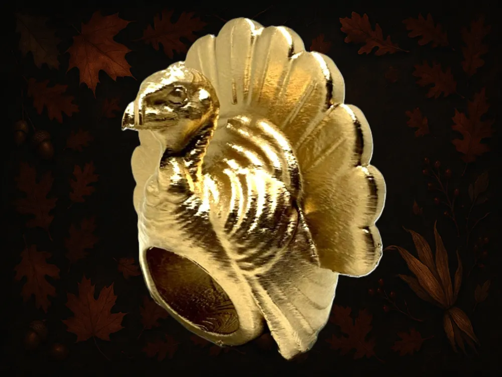 Thanksgiving Turkey Napkin Holder Ring - Free 3D Print Model - MakerWorld