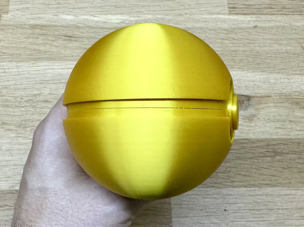Gold Ball - Pokemon - Pokeball Functional - Free 3D Print Model ...