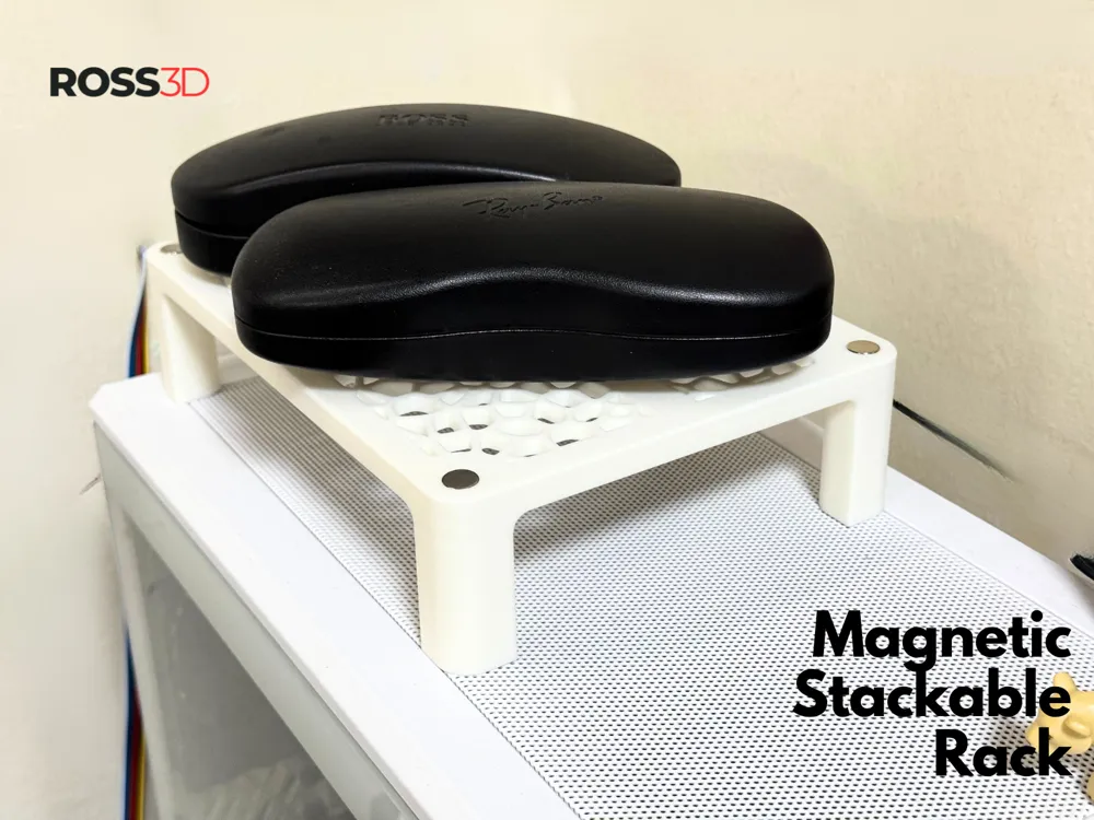Magnetic Stackable Rack - 3 Styles, 3 Heights by Ross3D MakerWorld ...