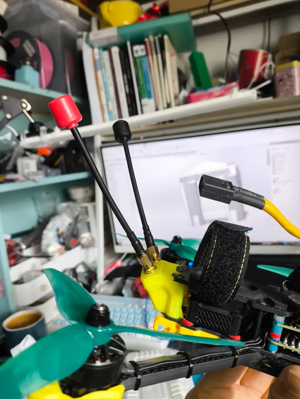 Speebybee Mario 5-inch Frame O3 Transmission Dual Antenna Mount by user_3530570565 - MakerWorld