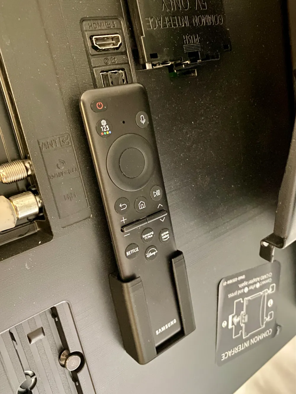 Samsung remote control holder for back of TV - Free 3D Print Model ...