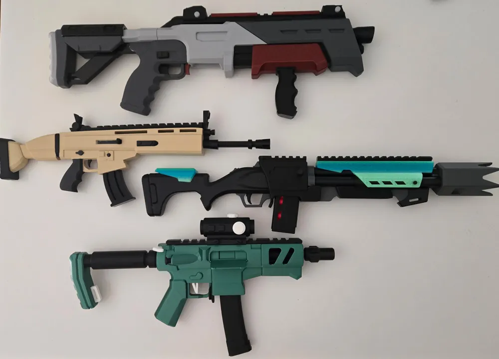 Fortnite Scoped Burst SMG Model Push-Fit No Glue - Free 3D Print Model ...