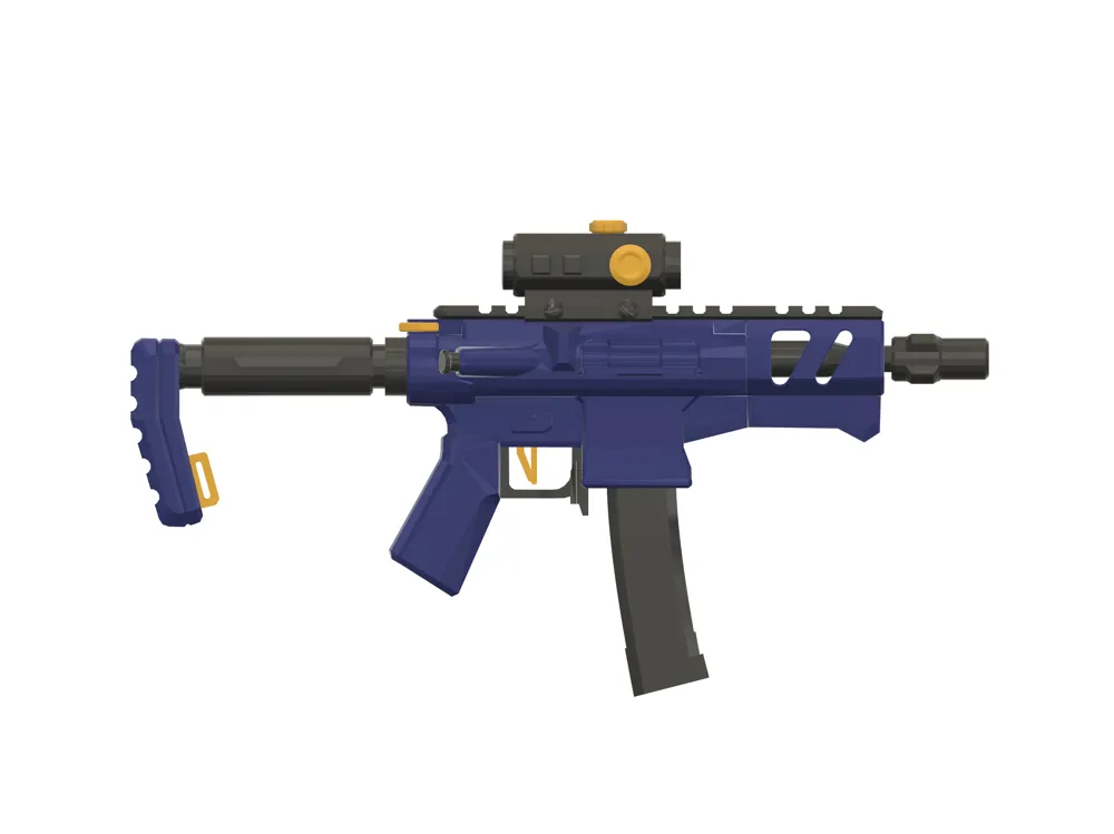 Fortnite Scoped Burst SMG Model Push-Fit No Glue - Free 3D Print Model ...