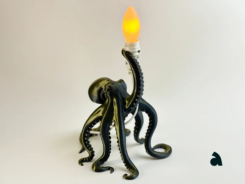 Octopus Table Lamp – LED lamps & E14 - Free 3D Print Model - MakerWorld