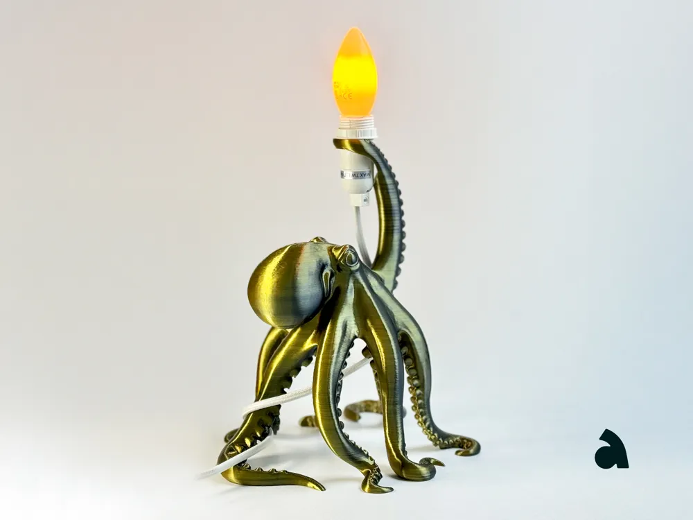 Octopus Table Lamp – LED lamps & E14 - Free 3D Print Model - MakerWorld