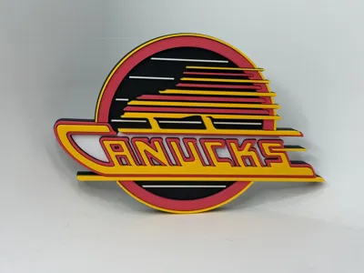 Vancouver Canucks Logo 1992 - Free 3D Print Model - MakerWorld