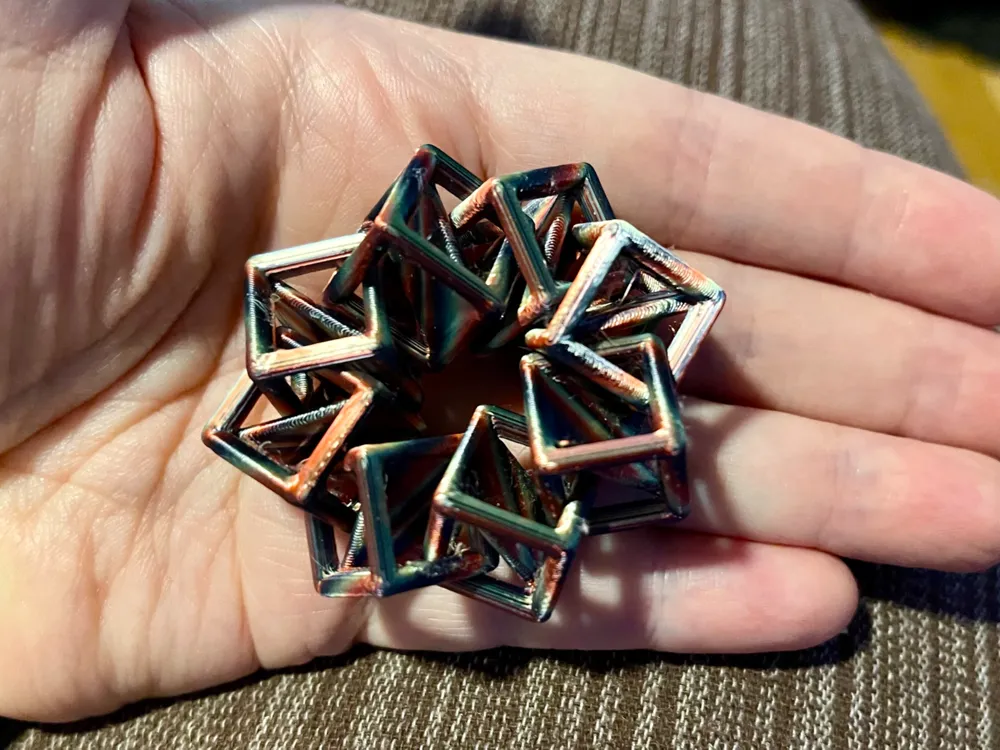 Cube loop fidget with plate by Purple Pterodactyl - MakerWorld