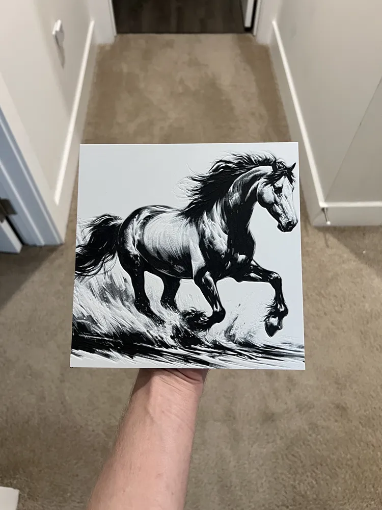 Horse Art Hueforge by RP47 Designs MakerWorld: Download Free 3D Models