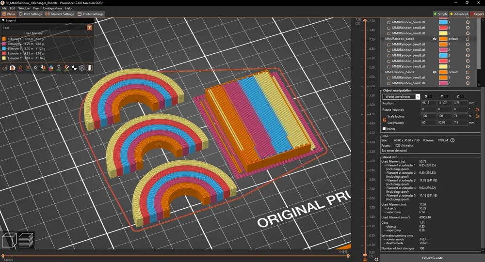 Five Color Simple Rainbow - MMU by Real3DPrints - MakerWorld
