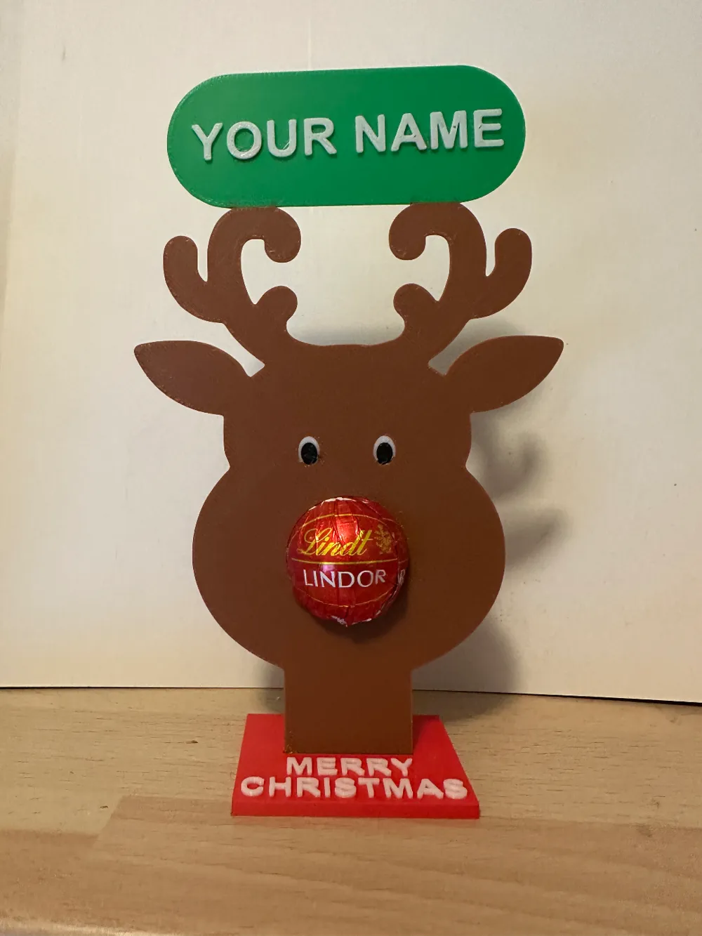 Lindor Chocolate Rudolph Place Name by Micky P - MakerWorld