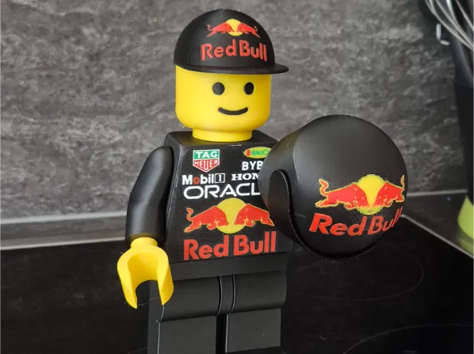 Brick Man Red Bull F1 20cm - Free 3D Print Model - MakerWorld