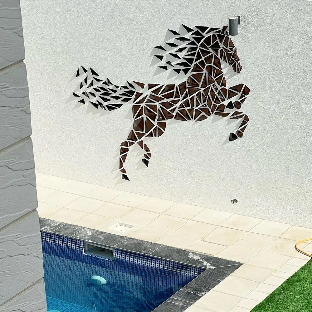 Geometric Horse wall art by dgemily - MakerWorld