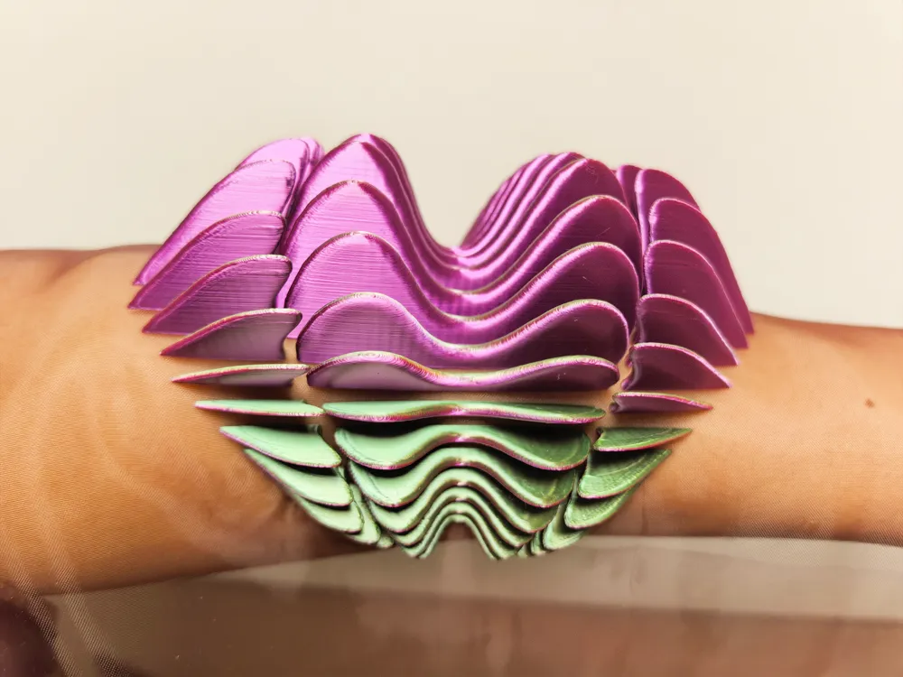 Layered Landscape—3D Printed Fabric by 一雕造物 - MakerWorld