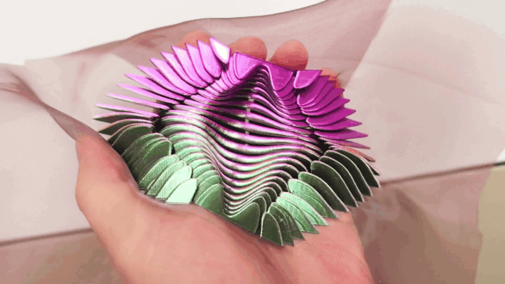 Layered Landscape—3D Printed Fabric by 一雕造物 - MakerWorld