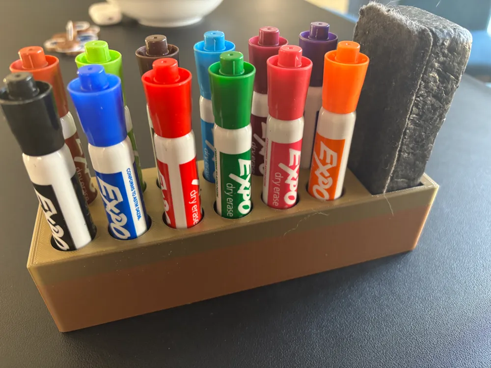 Expo Dry Erase Marker and Eraser Storage Bin by MJS8WEB - MakerWorld