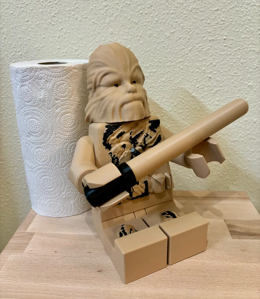 Chewbacca Brick Kitchen Paper Holder by Acheituno - MakerWorld