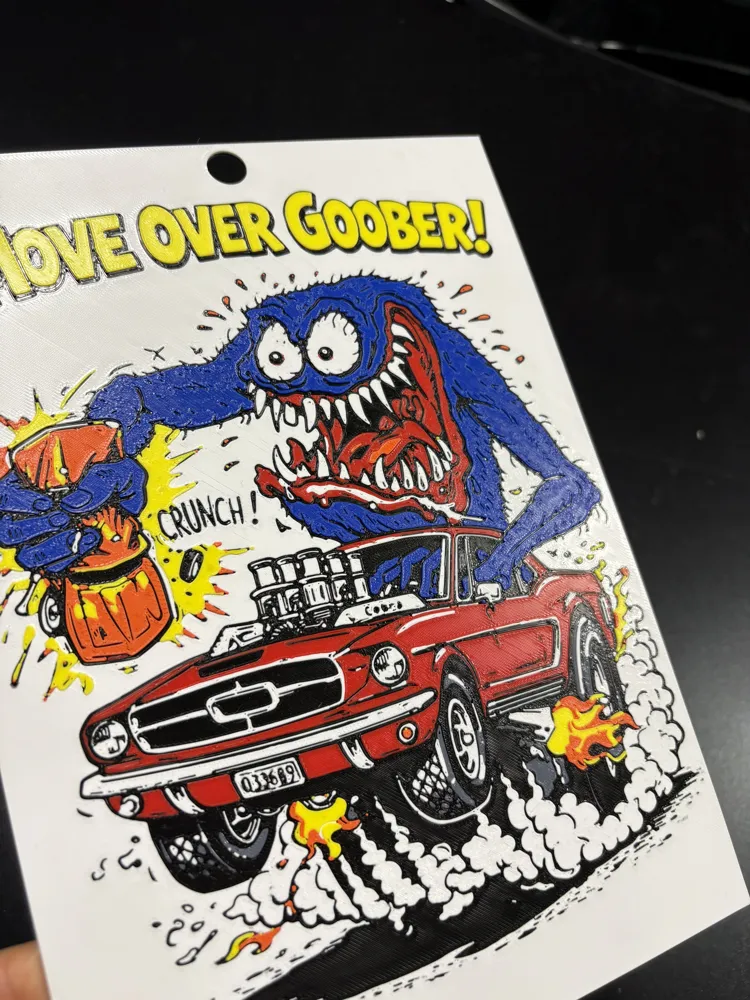 Rat Fink Style Wall Art for 4 Color AMS - Free 3D Print Model - MakerWorld