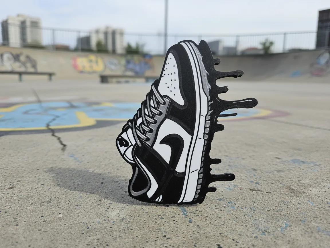 Melting Nike Dunks Wallart - Free 3D Print Model - MakerWorld