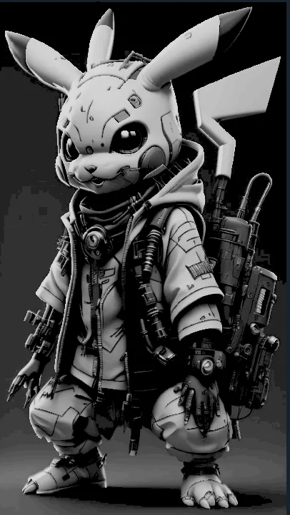 Sparkling Pikachu: Electric Charm in Every Spark | HueForge by Wall_Art ...