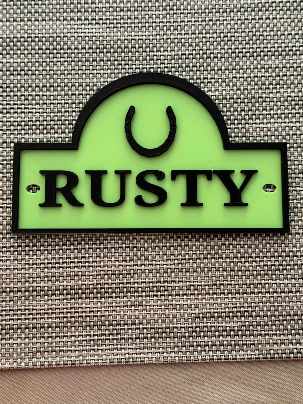 Small Horse Stable Name Sign - Free 3D Print Model - MakerWorld