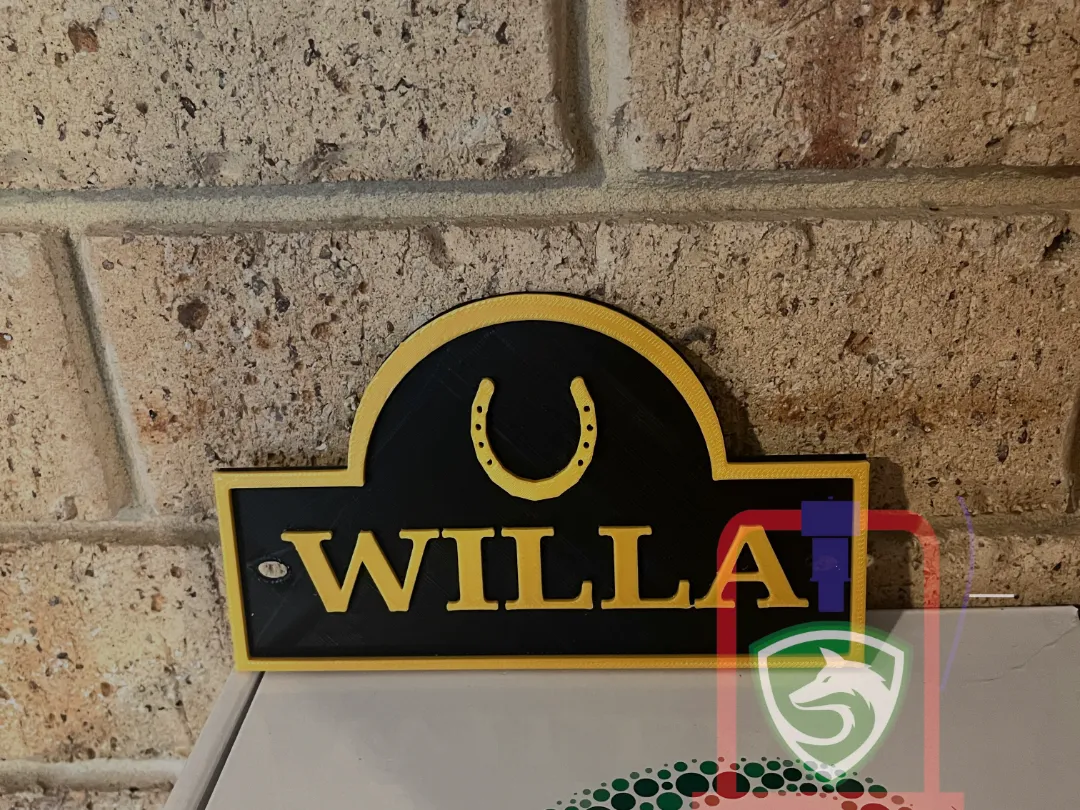Small Horse Stable Name Sign - Free 3D Print Model - MakerWorld