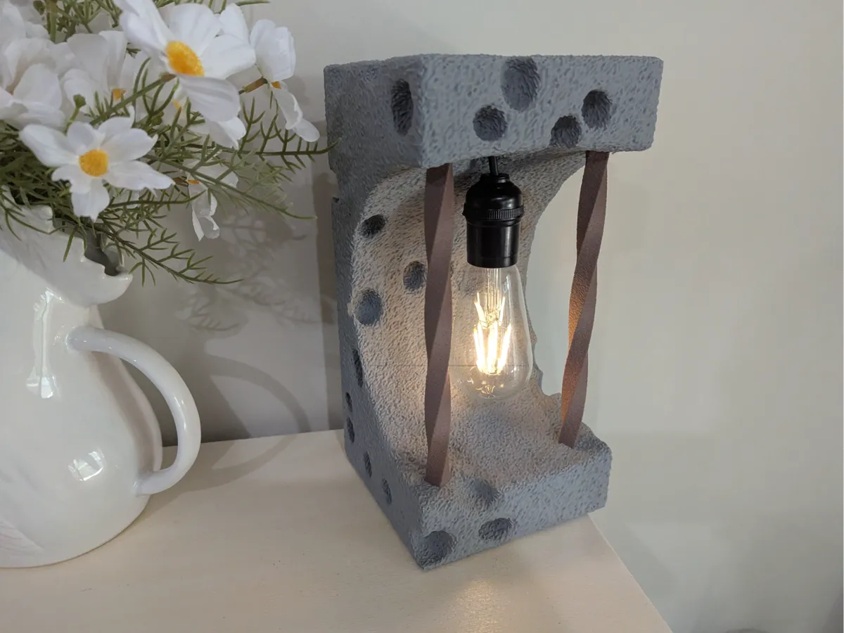 Brutalist Concrete Lamp - Free 3D Print Model - MakerWorld