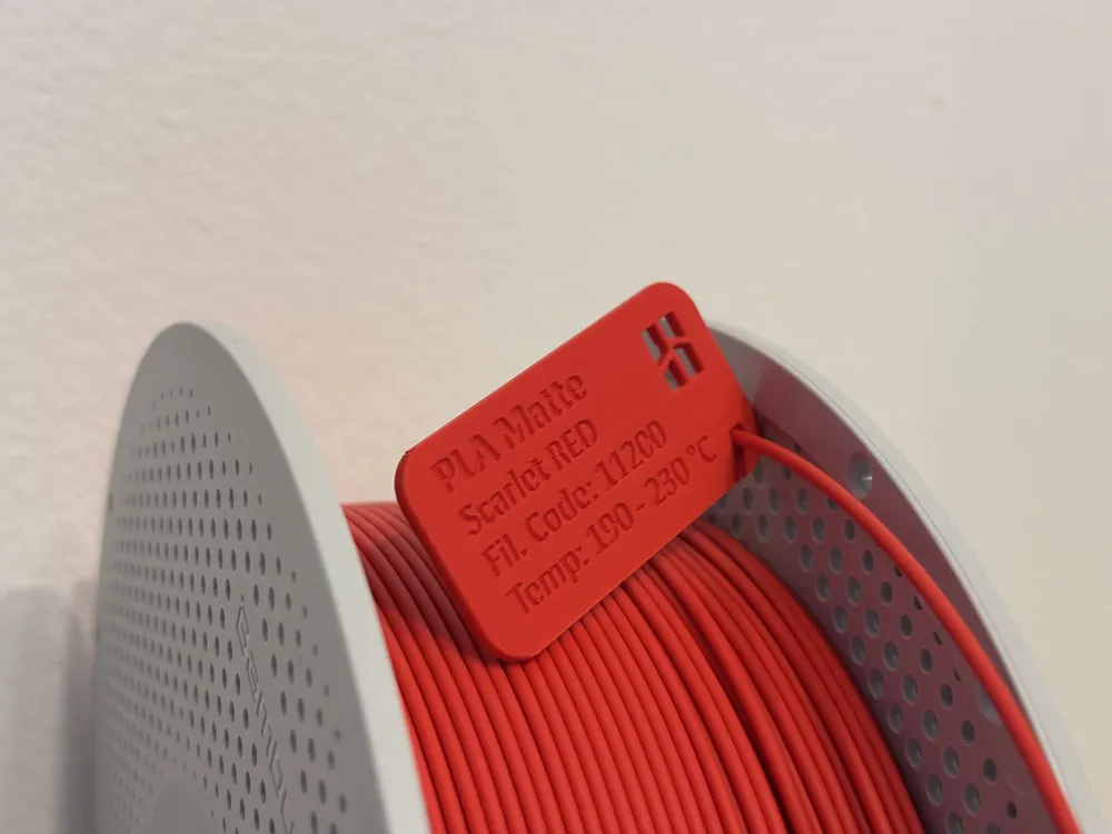 Filament Spool Tag – Snap-fit Mount - PLA Matte by Davide MakerWorld ...