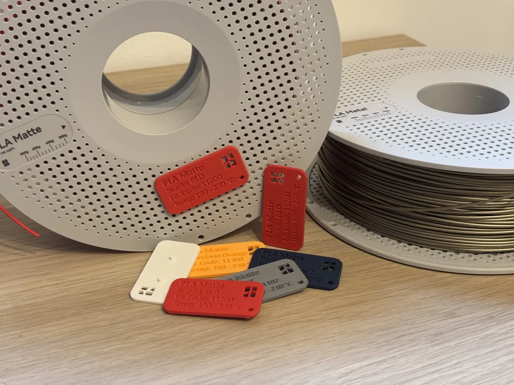 Filament Spool Tag – Snap-fit Mount - PLA Matte by Davide MakerWorld ...
