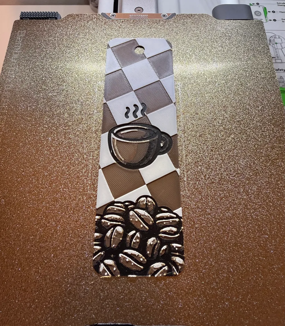 Coffee Bookmark (HueForge) by extrakaese - MakerWorld