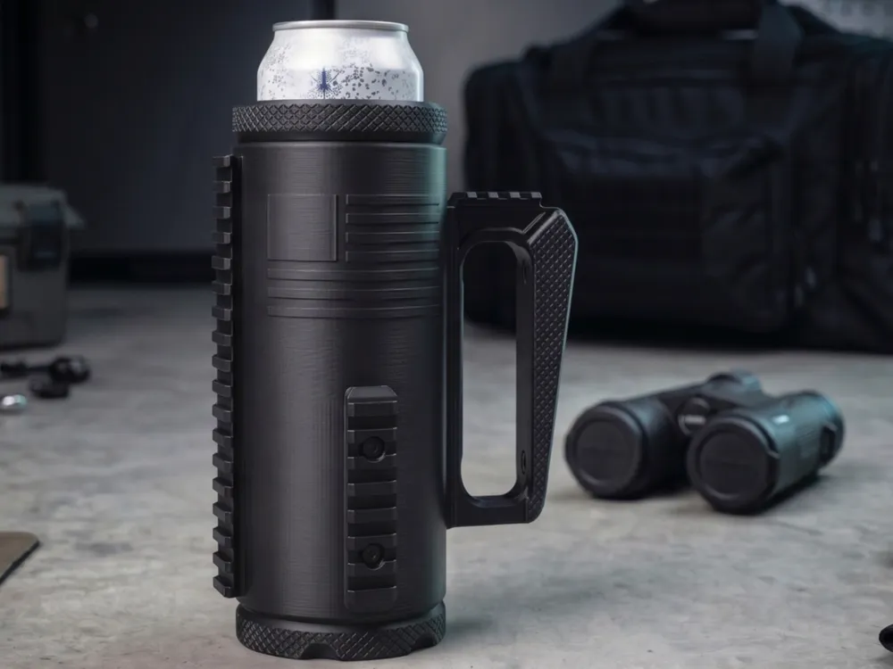 Quick-Reload Tactical Two Can Koozie - Free 3D Print Model - MakerWorld