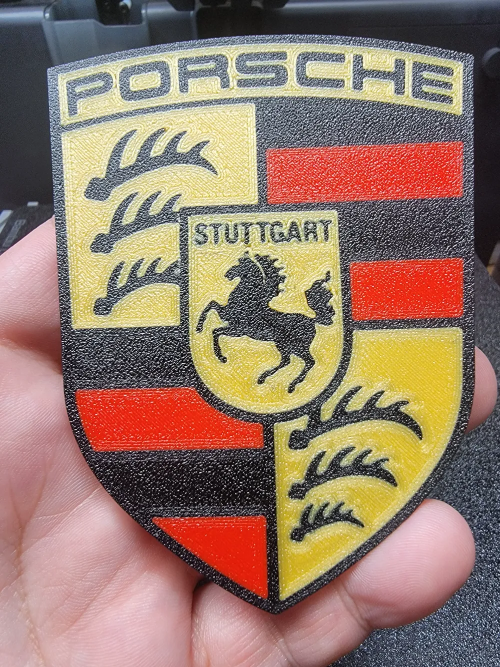 Porsche logo coaster wall art by Angry Mammoth - MakerWorld