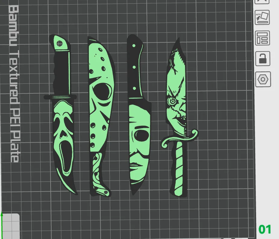 Kit of 4 Bookmark Halloween horror by Emsi94 MakerWorld: Download Free ...