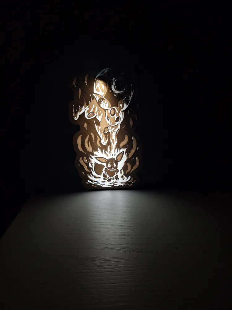 Pokémon Umbreon Lightbox - Multi-Color Desk Lamp - Free 3D Print Model ...