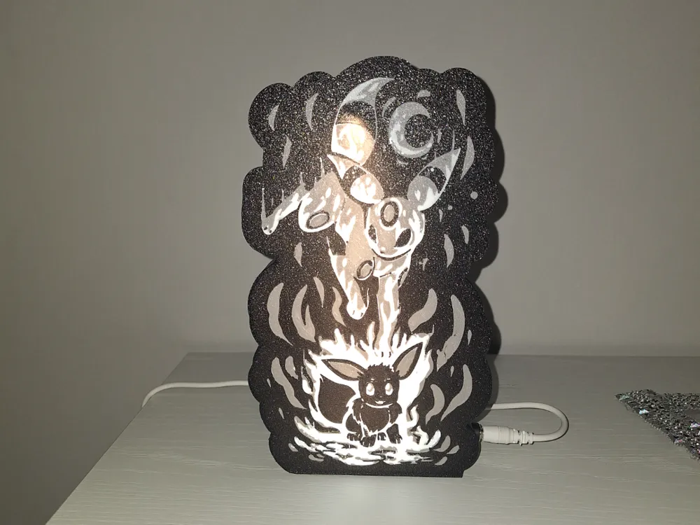 Pokémon Umbreon Lightbox - Multi-Color Desk Lamp - Free 3D Print Model ...