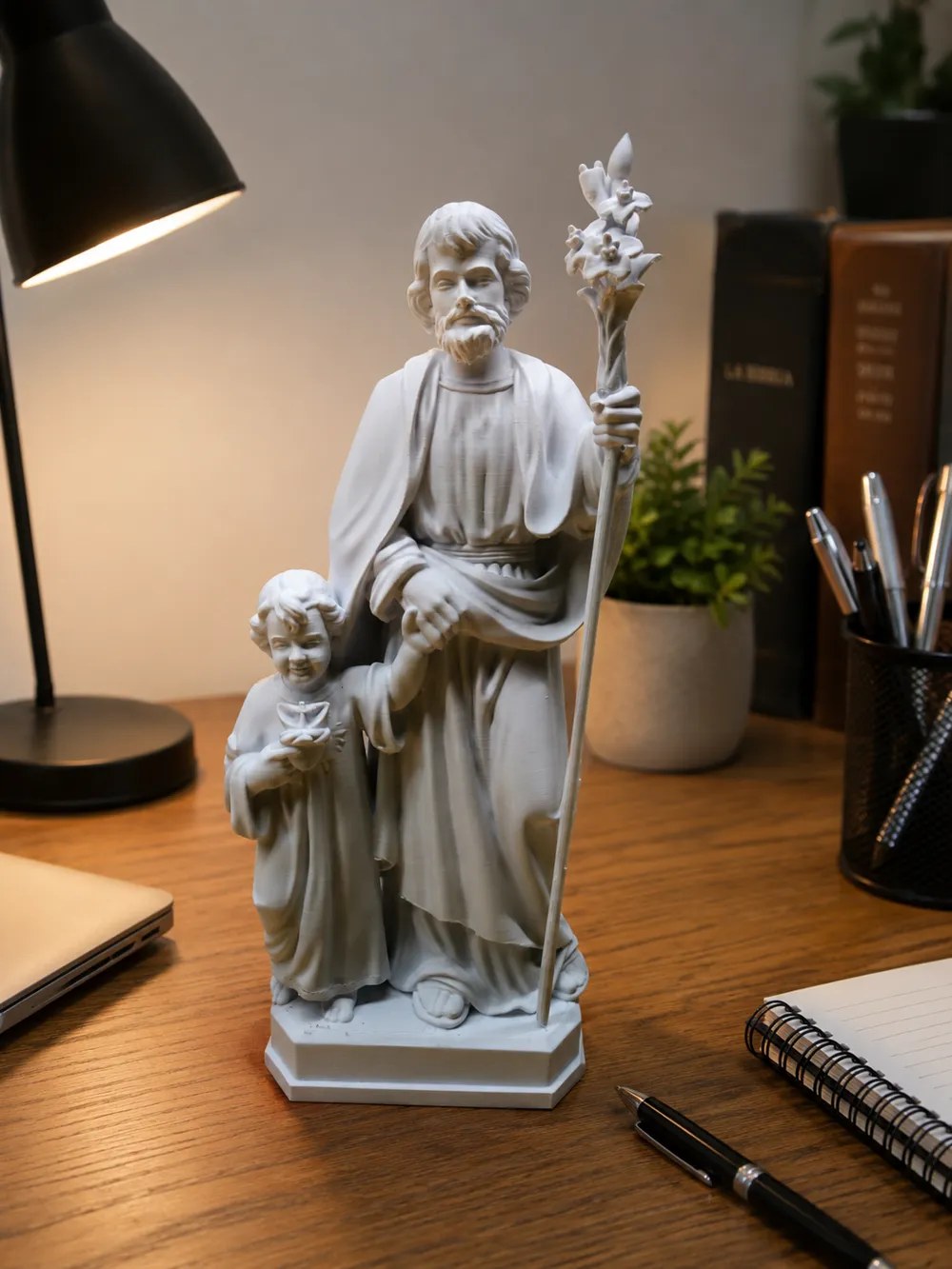 Saint Joseph with Jesus – Decorative Statue - Free 3D Print Model ...