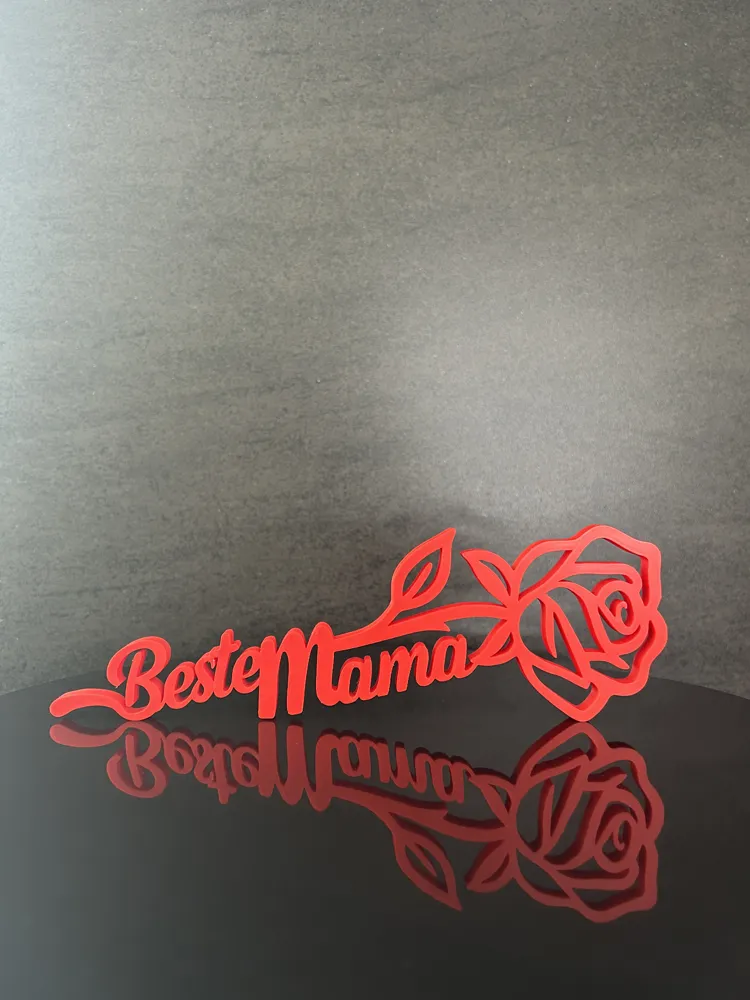 Beste Mama Display – Rose Mother’s Day Decor - Free 3D Print Model ...